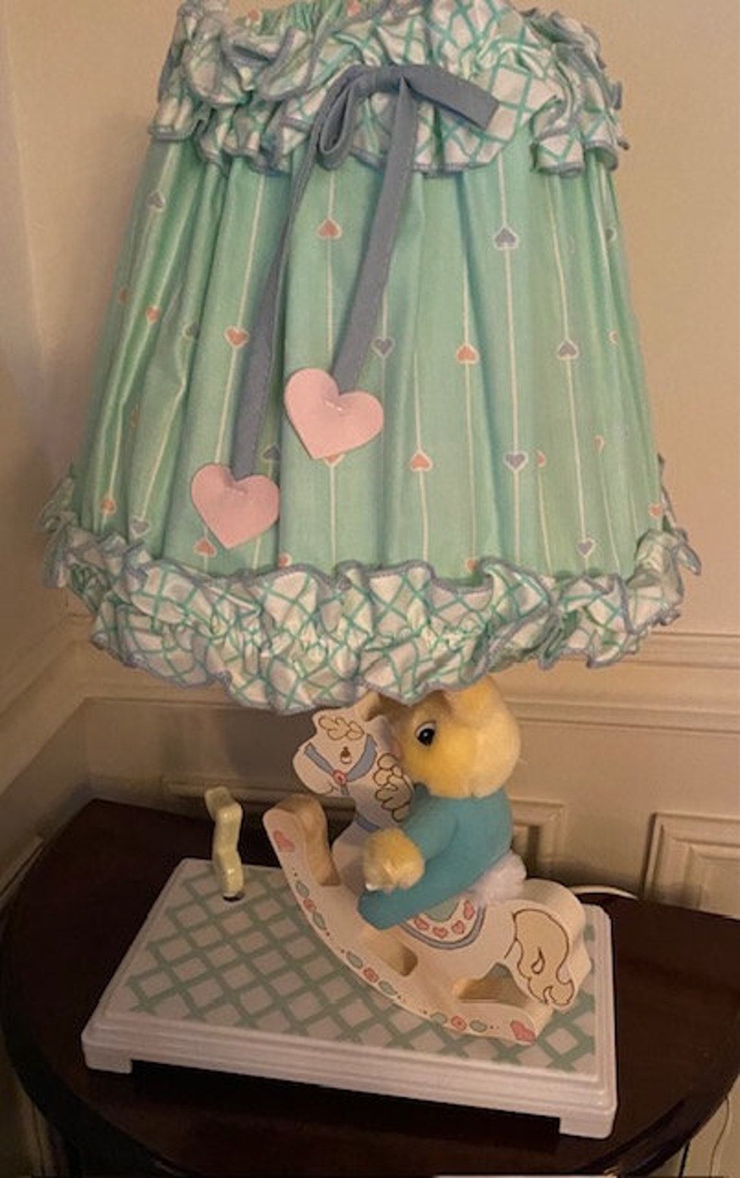 Vintage JUDI.S Nursery Rabbit Table Lamp Plays Lullaby Made in USA - Etsy