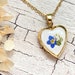 TINY Gold Forget Me Not Heart Photo Locket - Etsy