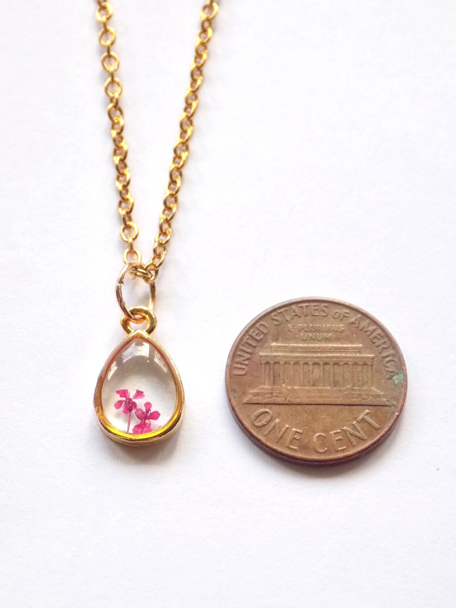 Dainty Flower Necklace Tiny Flower Pendant Micro Jewellery - Etsy UK