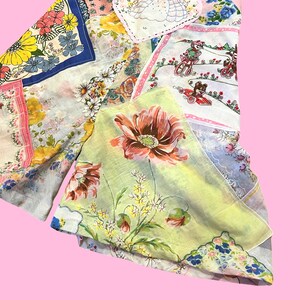 Handmade Vintage Upcycled Hankies Floral Patchwork Embroidery Halter ...