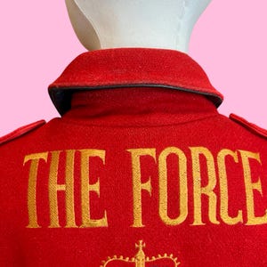 Vintage 1980s Canadian Mounties Bright Red Wool Grey Leather Military ...