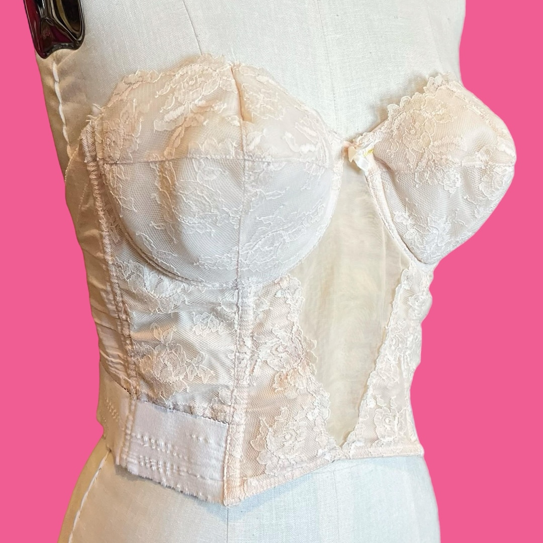 Vintage 1950s 1960s 36C Tan Beige Bullet Pointed Bra Bustier Top - Etsy