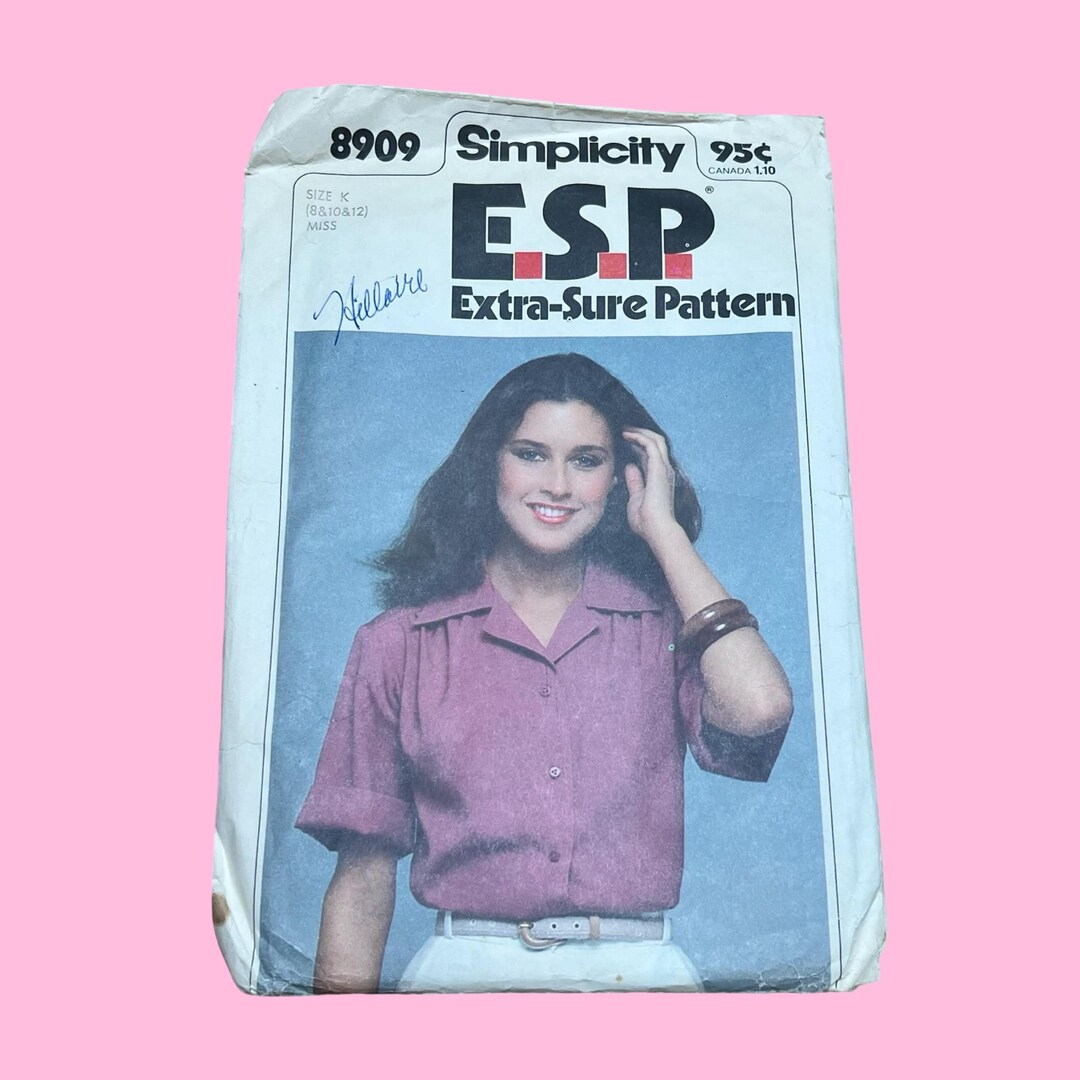 Vintage 1970s Simplicity Sure Fit Simple Gathered Yoke Collar Button up ...