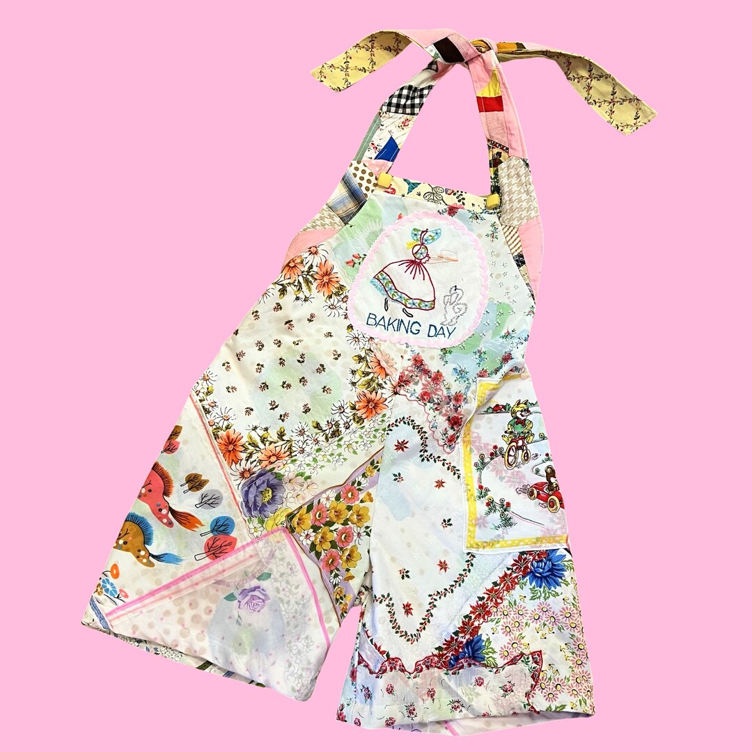 Handmade Vintage Upcycled Hankies Patchwork Embroidery Halter Top Low ...