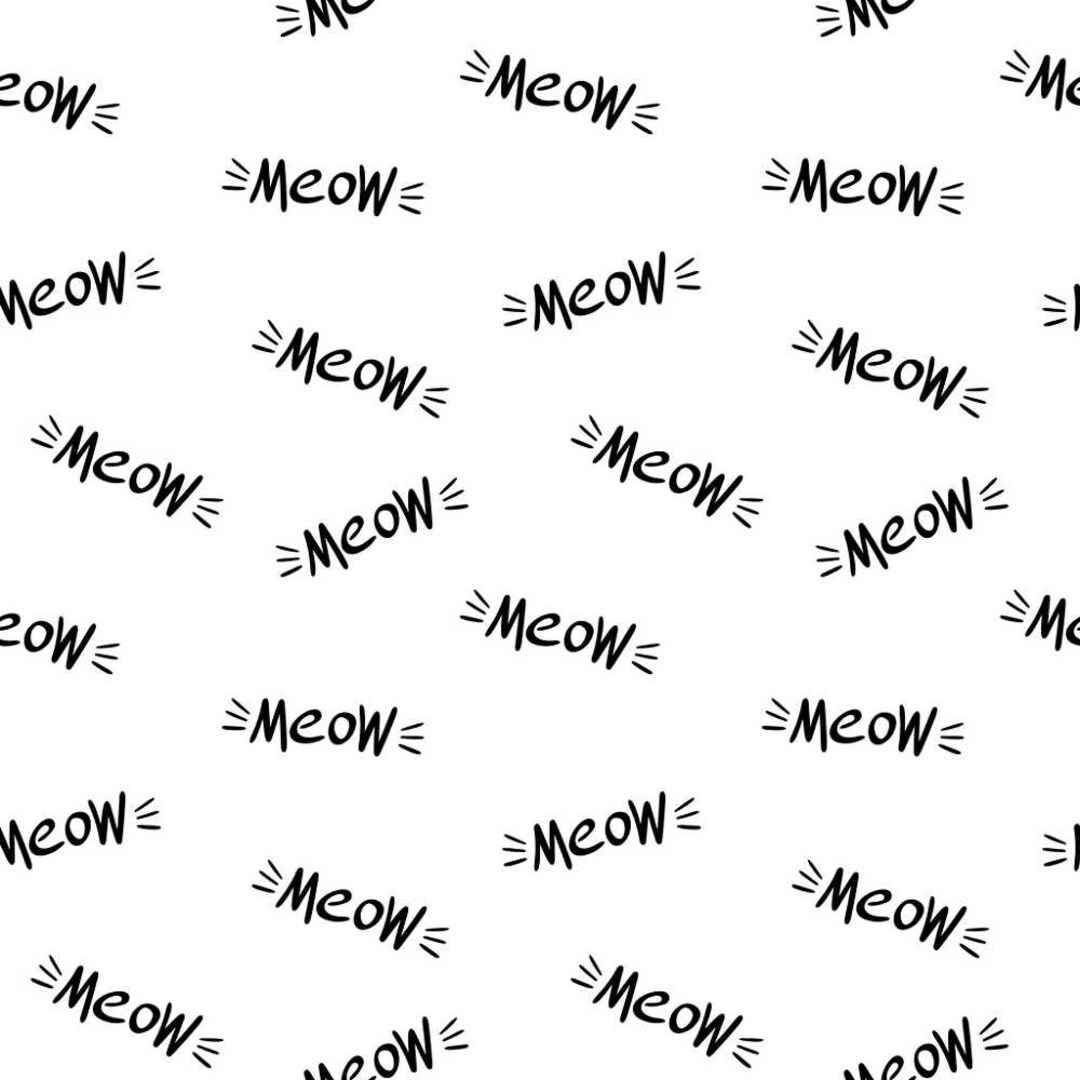 Digitally Printed Meow Fabric - Etsy