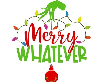 Merry Whatever Svg - Etsy