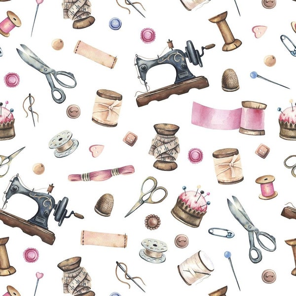 Sewing Theme Fabric - Etsy