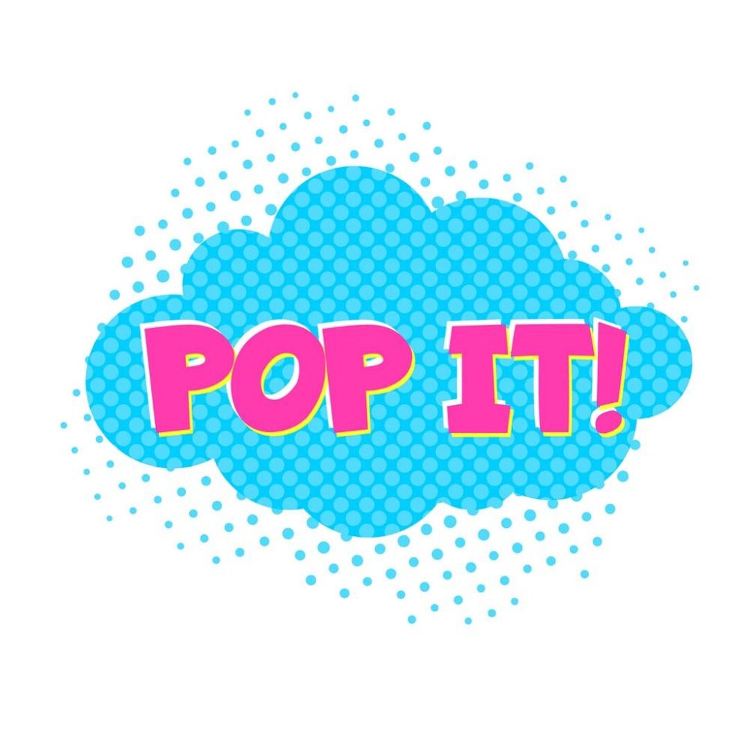 Pop Art Pop It Logo Fabric Panel - Etsy