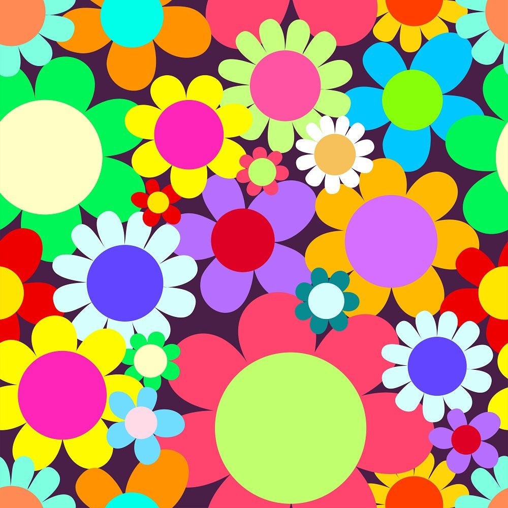 60s Flower Power Background