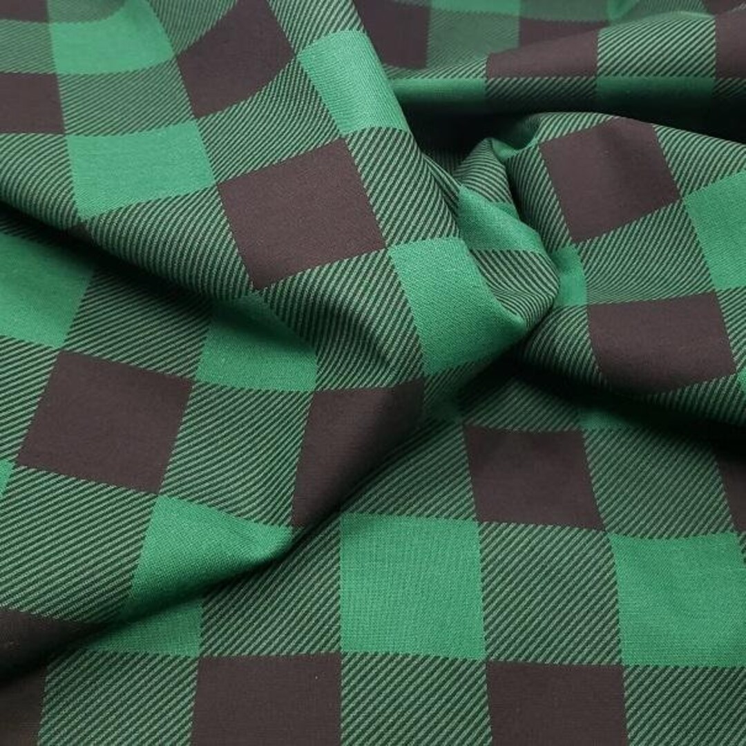 Buffalo Plaid Fabric Green - Etsy