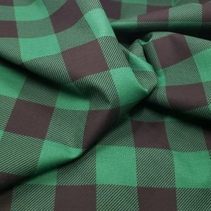 Buffalo Plaid Fabric Green - Etsy