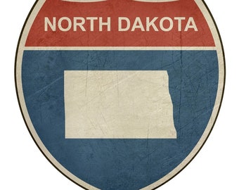 North Dakota Highway Sign - Etsy