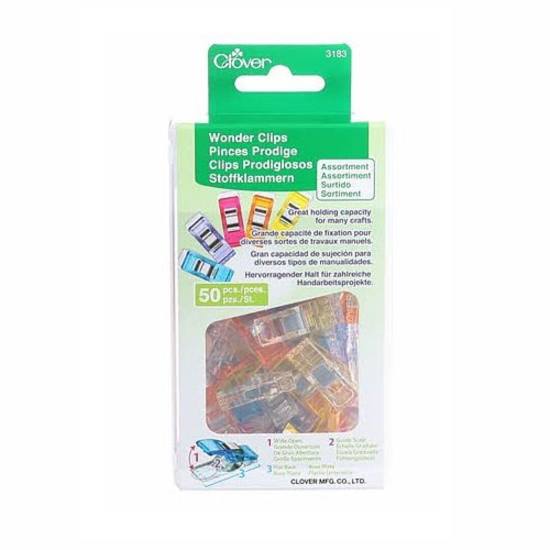 Clover Wonder Clips Assorted Colors 50ct - Etsy