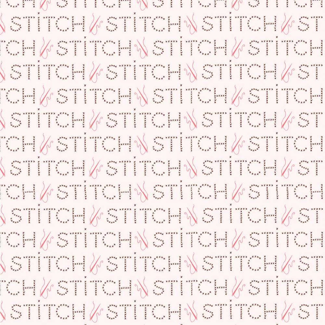 Stitch Lettering Fabric Pink - Etsy