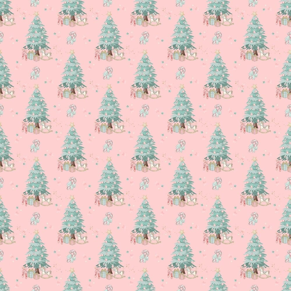 Elegant Nutcracker Christmas Trees With Candy Canes Fabric Pink - Etsy