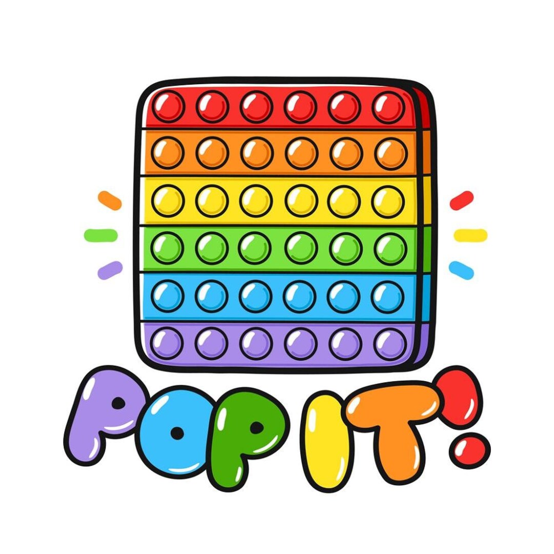 Hand Drawn Square Pop-it Toy Fabric Panel - Etsy