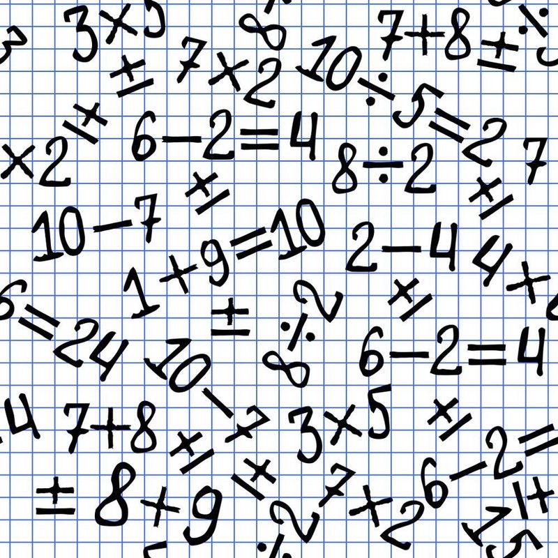 Math Fabric - Etsy