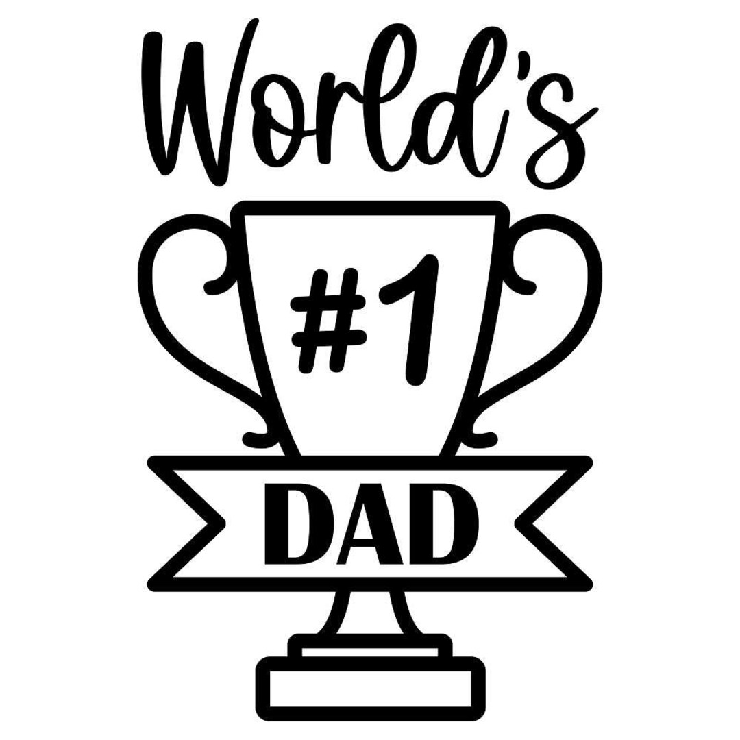 World's 1 Dad Trophy Fabric Panel - Etsy