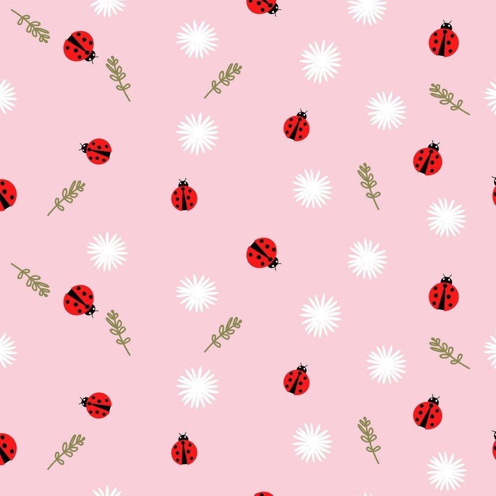 Pink Ladybug Wallpaper