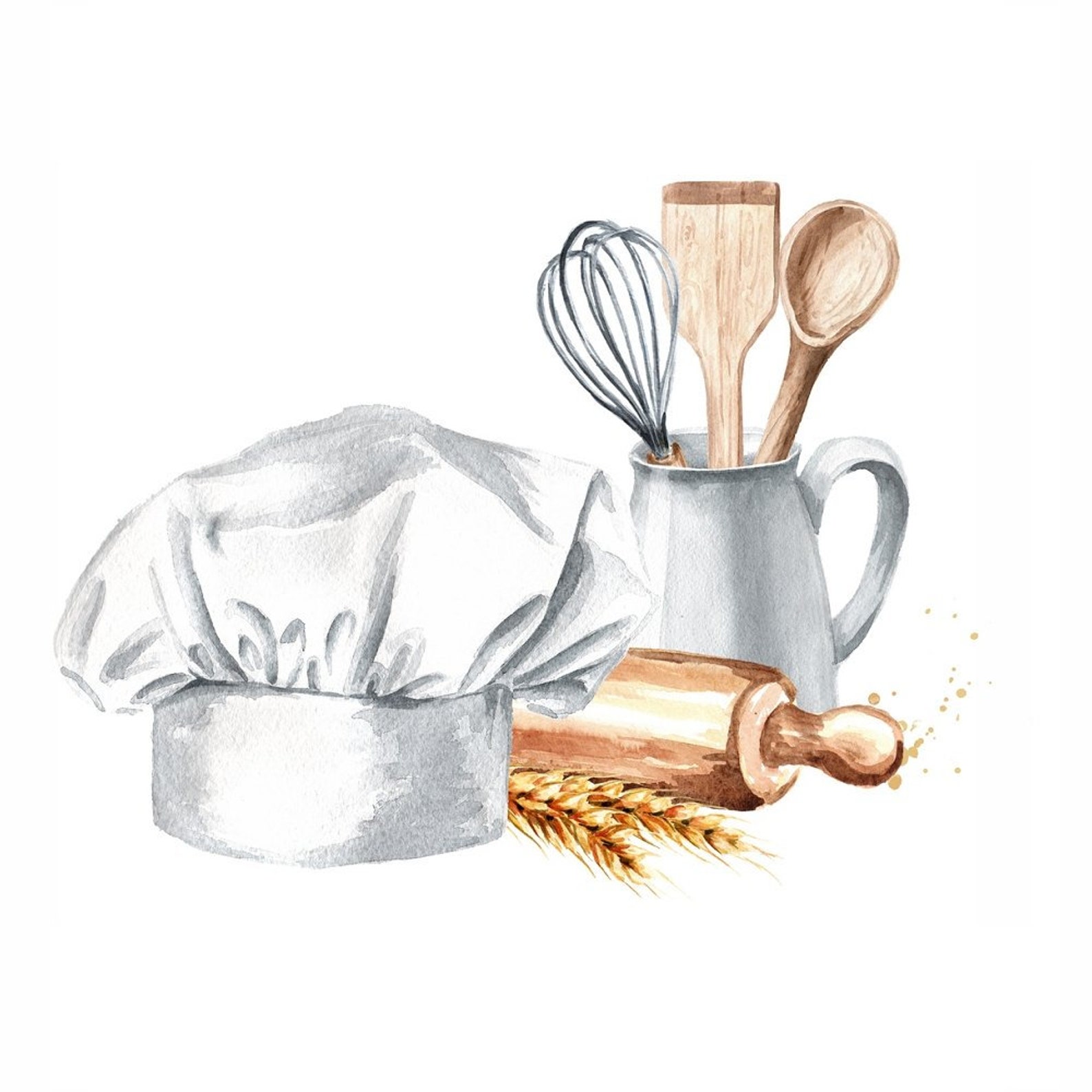 Pastry Chef Supplies Fabric Panel - Etsy