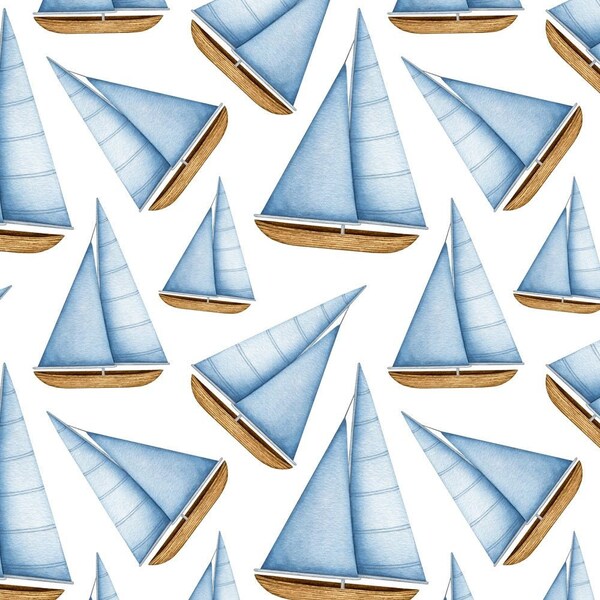 Sailboat Fabric - Etsy