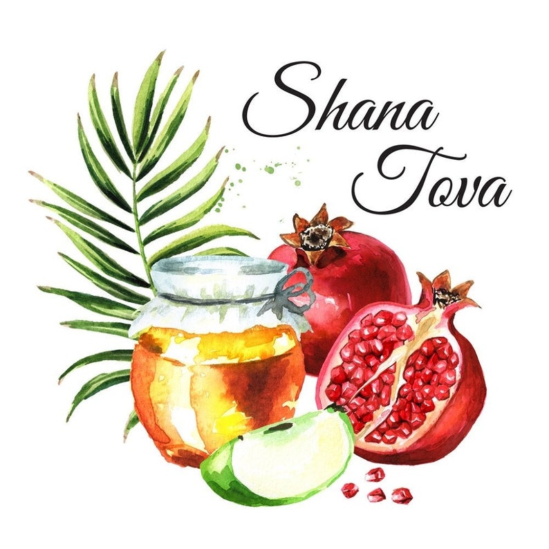 Shana Tova With Fruit Fabric Panel Multi - Etsy