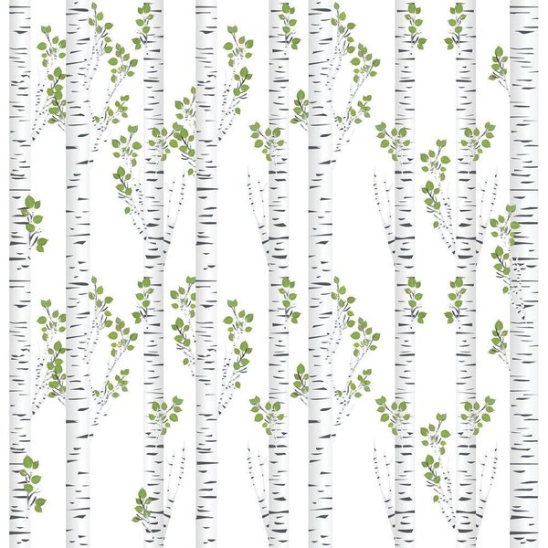 Birch Tree Fabric - Etsy