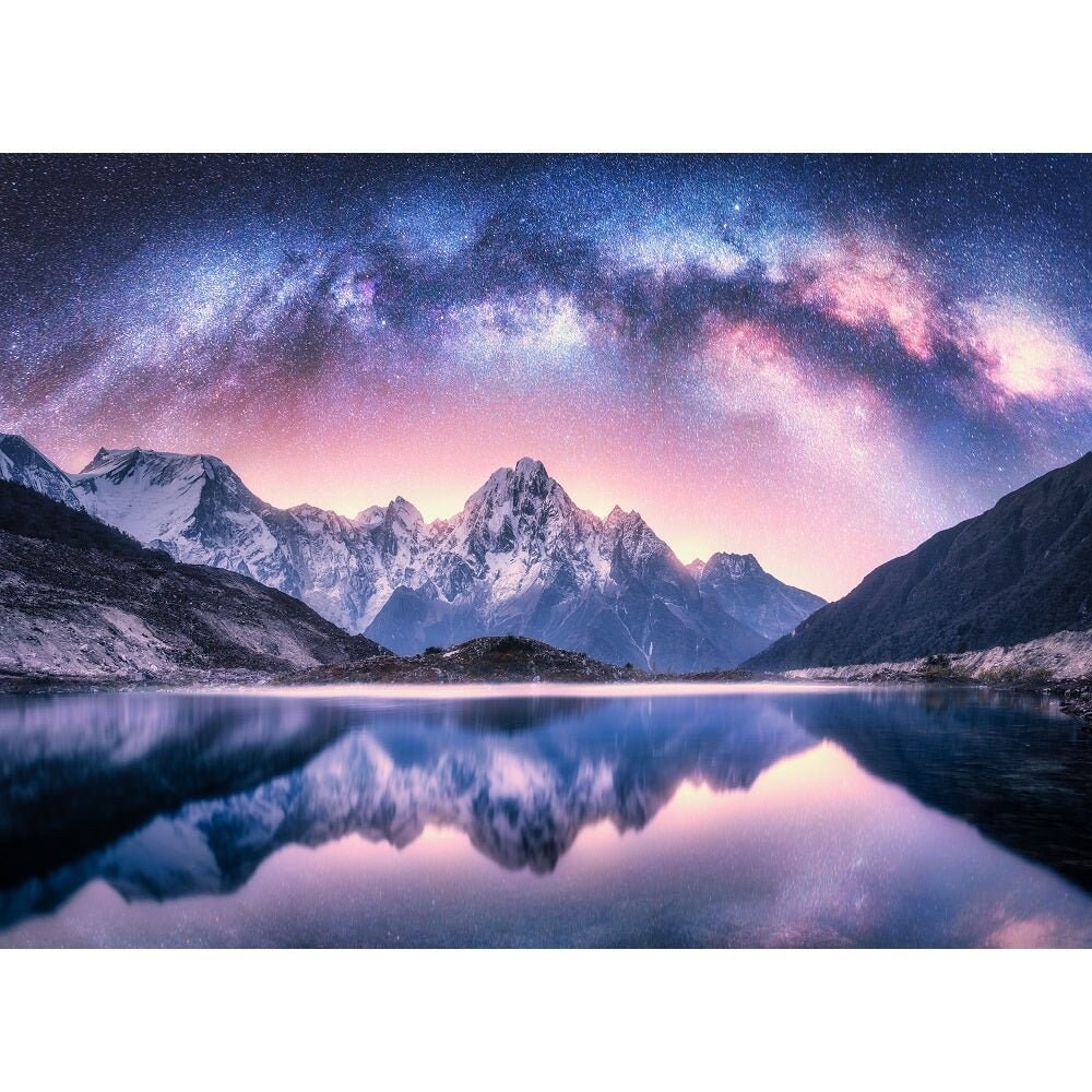 Realistic Milky Way Over Himalayan Mountains Fabric Panel - Etsy