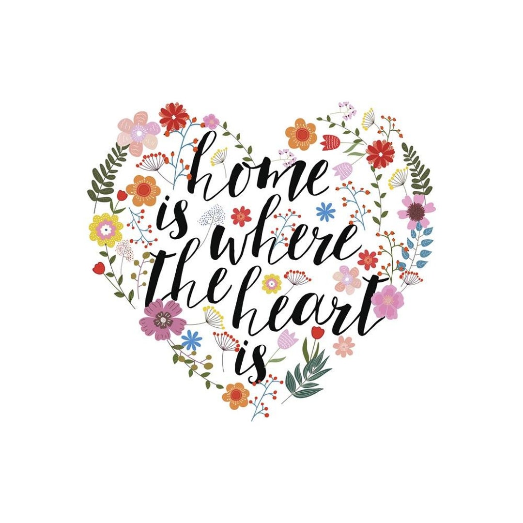Home is Where the Heart is Fabric Panel Multi - Etsy
