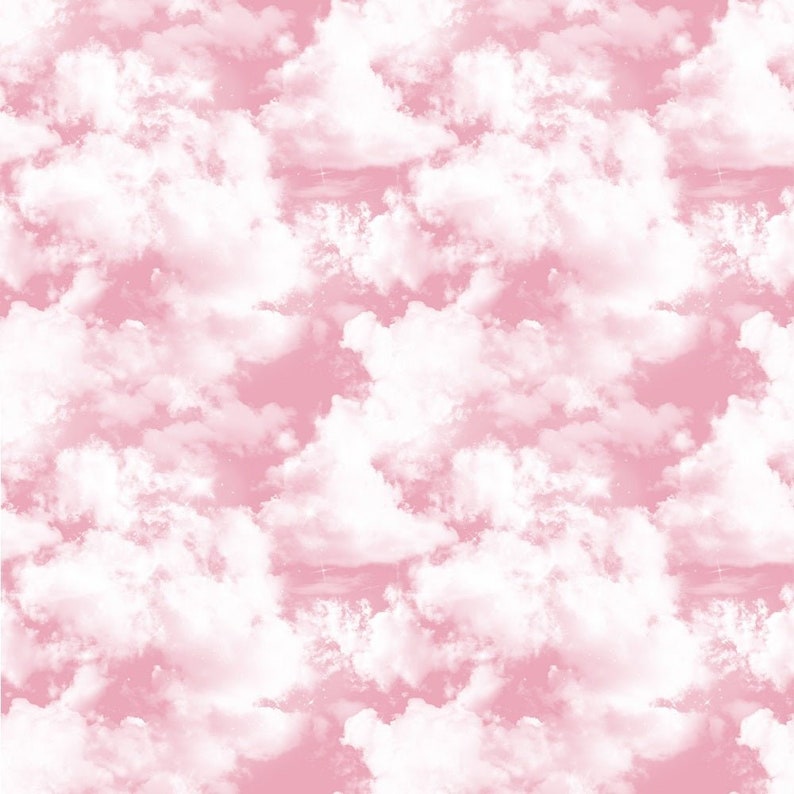 Pink Clouds 1 Fabric - Etsy