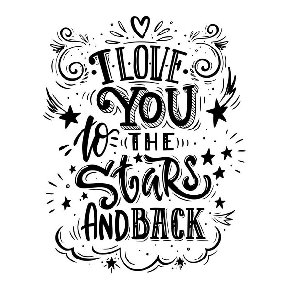 I Love You to the Moon and Back Fabric Quilt Panels - Etsy