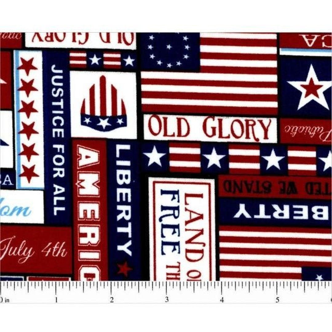 American Freedom Patches Fabric - Etsy