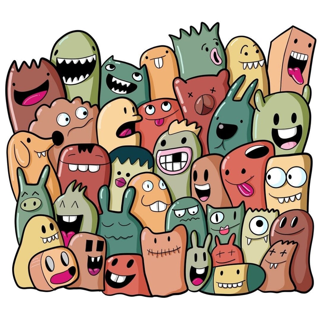 Cartoon Aliens Fabric Panel Multi - Etsy