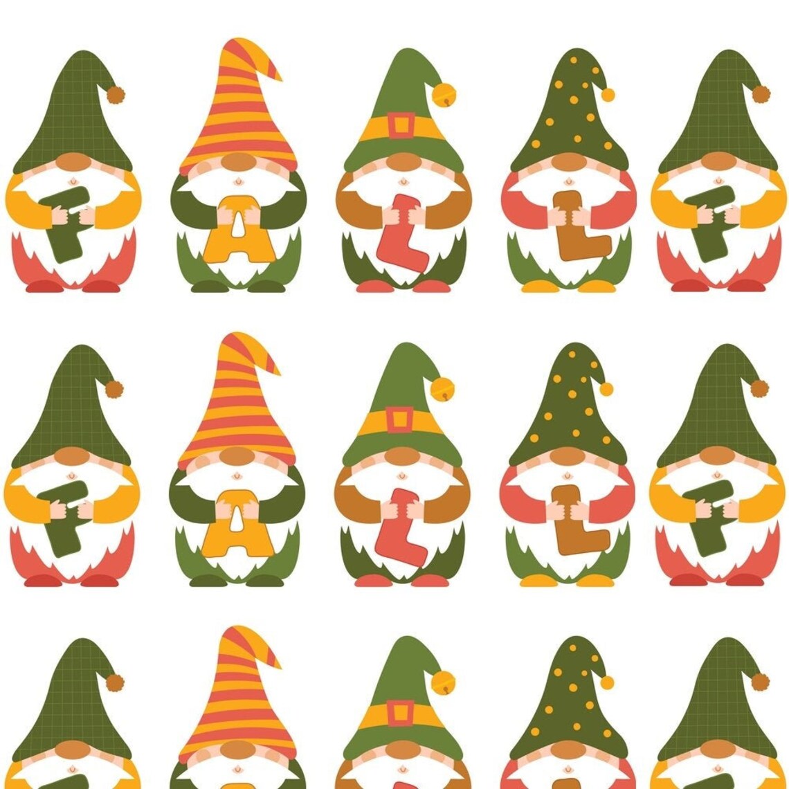Autumn Dwarfs & Font Fabric - Etsy