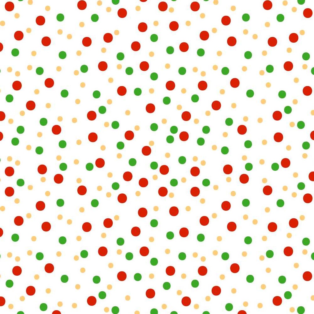 Christmas Theme Polka Dots Fabric White - Etsy
