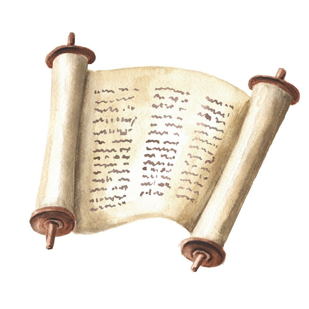 Open Torah Scroll Fabric Panel - Etsy