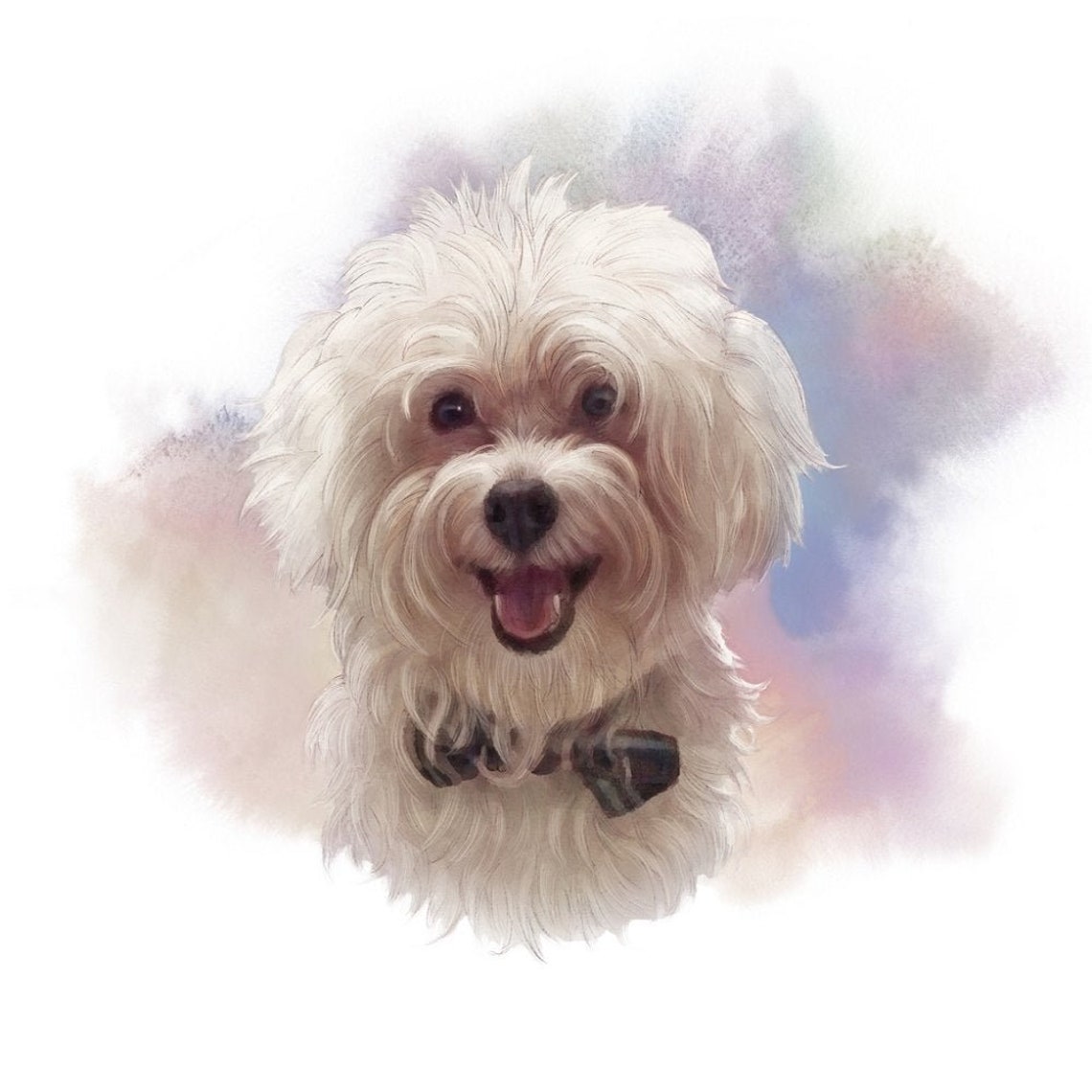 Maltese Poodle Portrait Fabric Panel Multi - Etsy