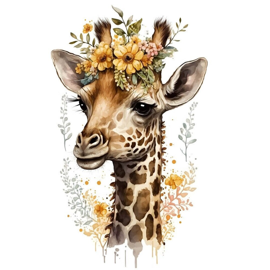 Nursery Baby Giraffe Fabric Panel - Etsy