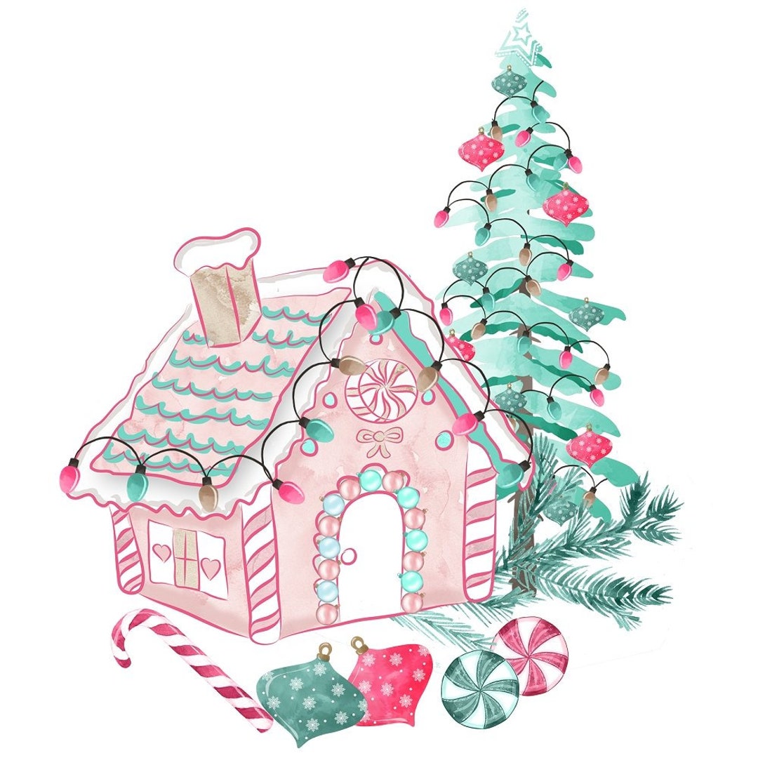 Peppermint Christmas Scene 1 Fabric Panel - Etsy