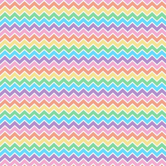 Rainbow Chevron Print