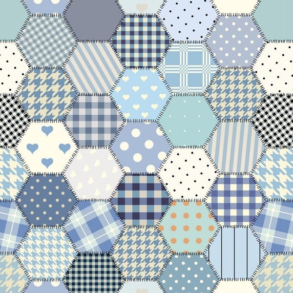 Patchwork Fabric - Etsy