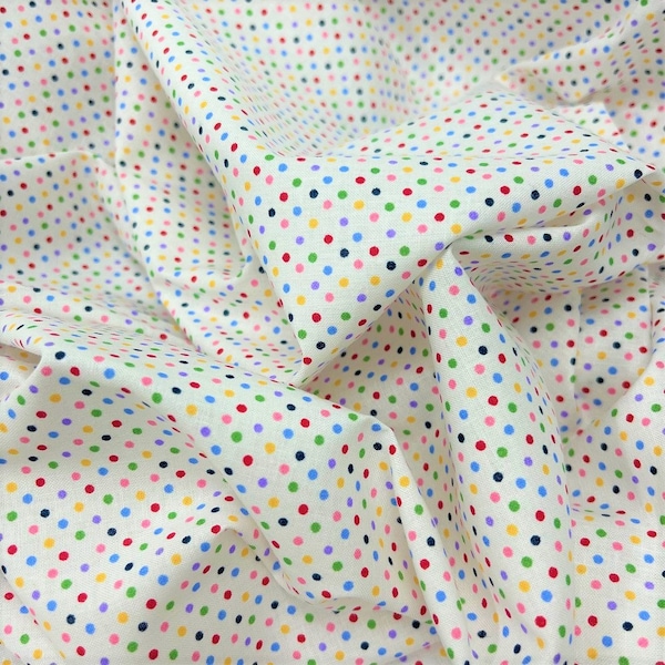 Multi Color Polka Dot Fabric - Etsy