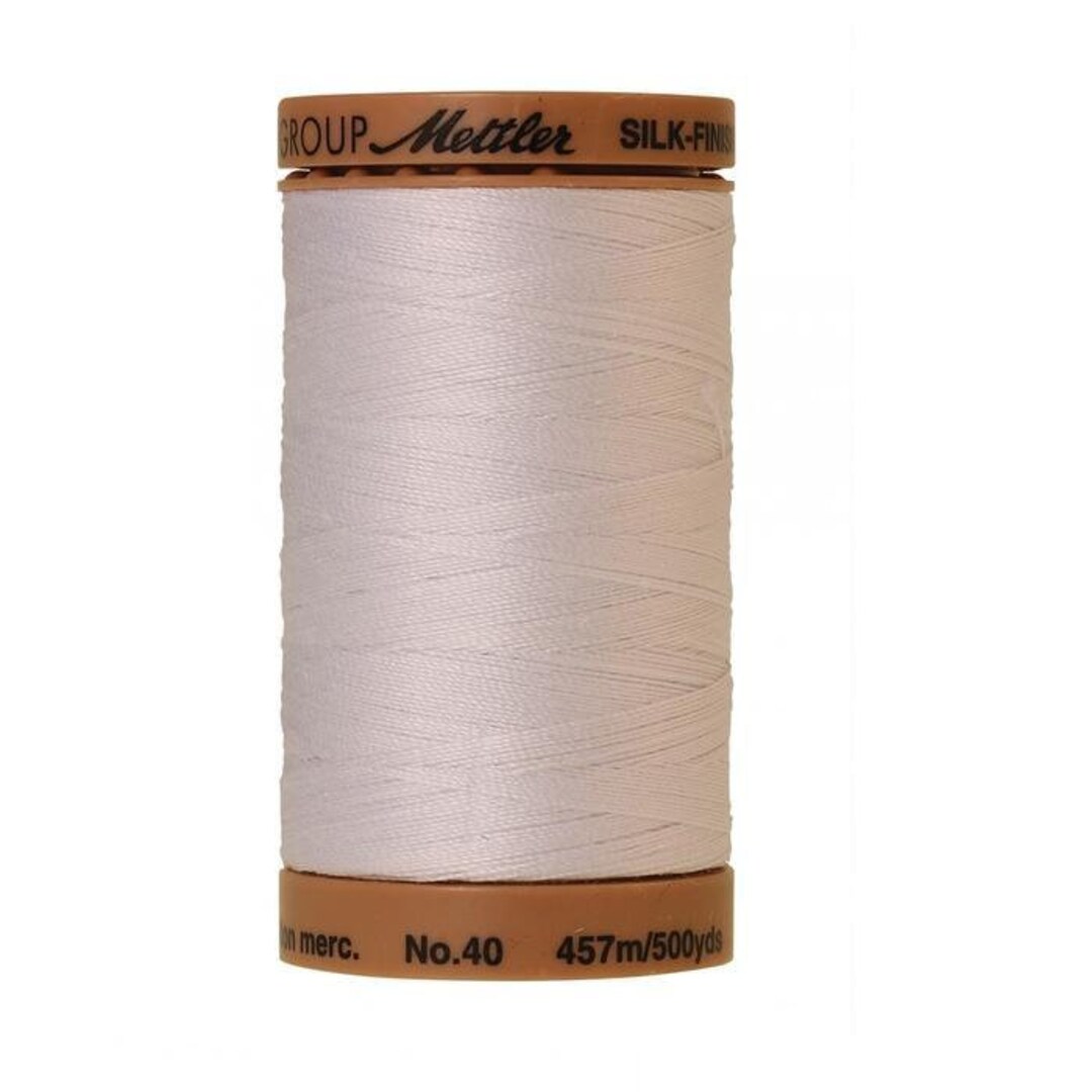 White Silk-finish 40wt Solid Cotton Thread 500yds - Etsy