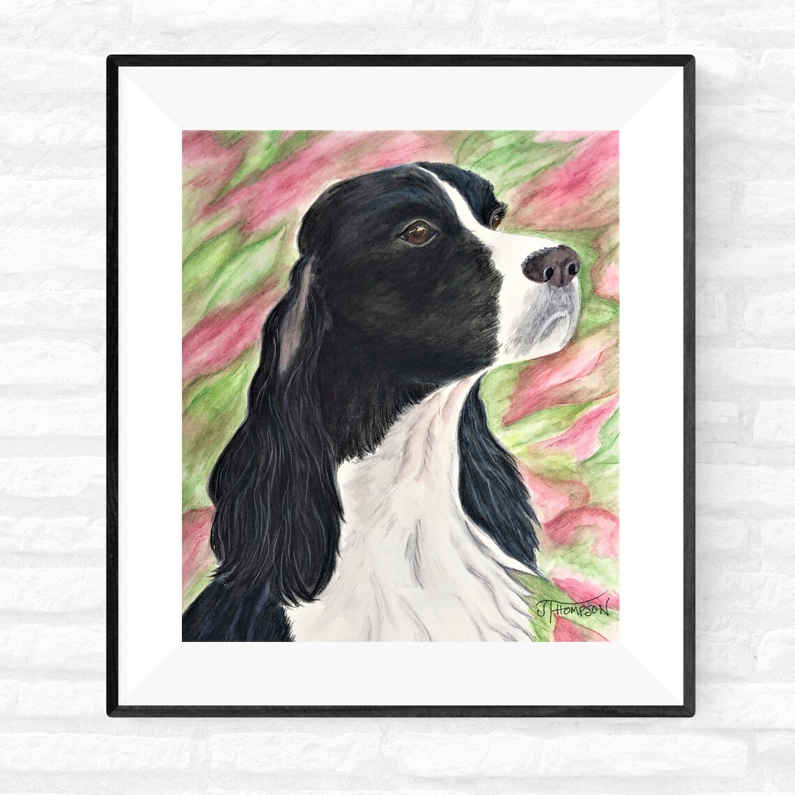 ENGLISH SPRINGER SPANIEL Art Original Watercolor Painting - Etsy