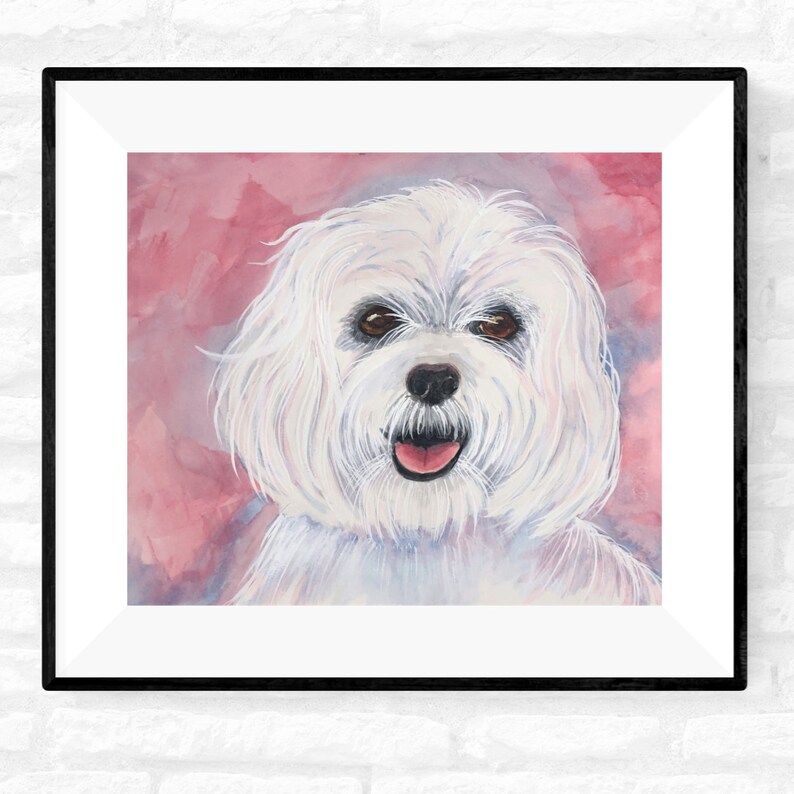 MALTESE DOG ART Original Watercolor Painting or Giclee - Etsy