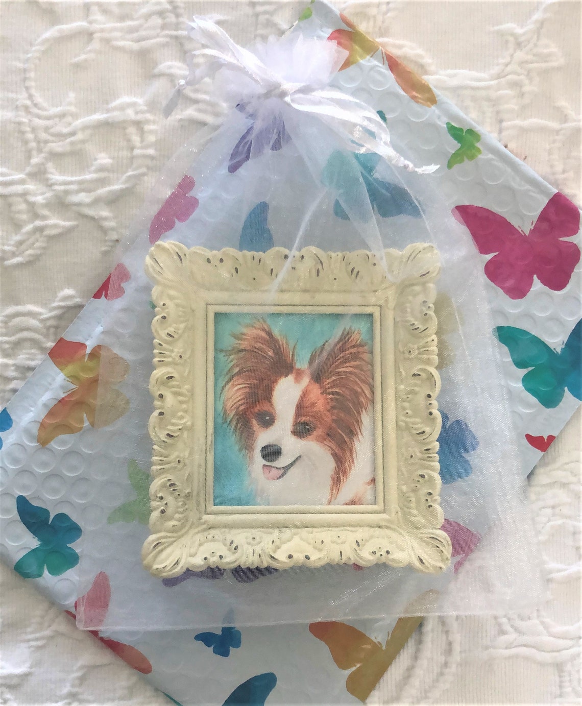 PAPILLON Framed Miniature Art Print Tiny Art Miniature - Etsy