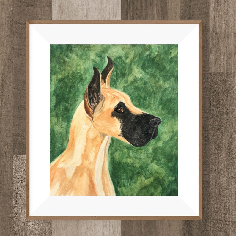 GREAT DANE Art Original Watercolor Painting OR Giclee - Etsy