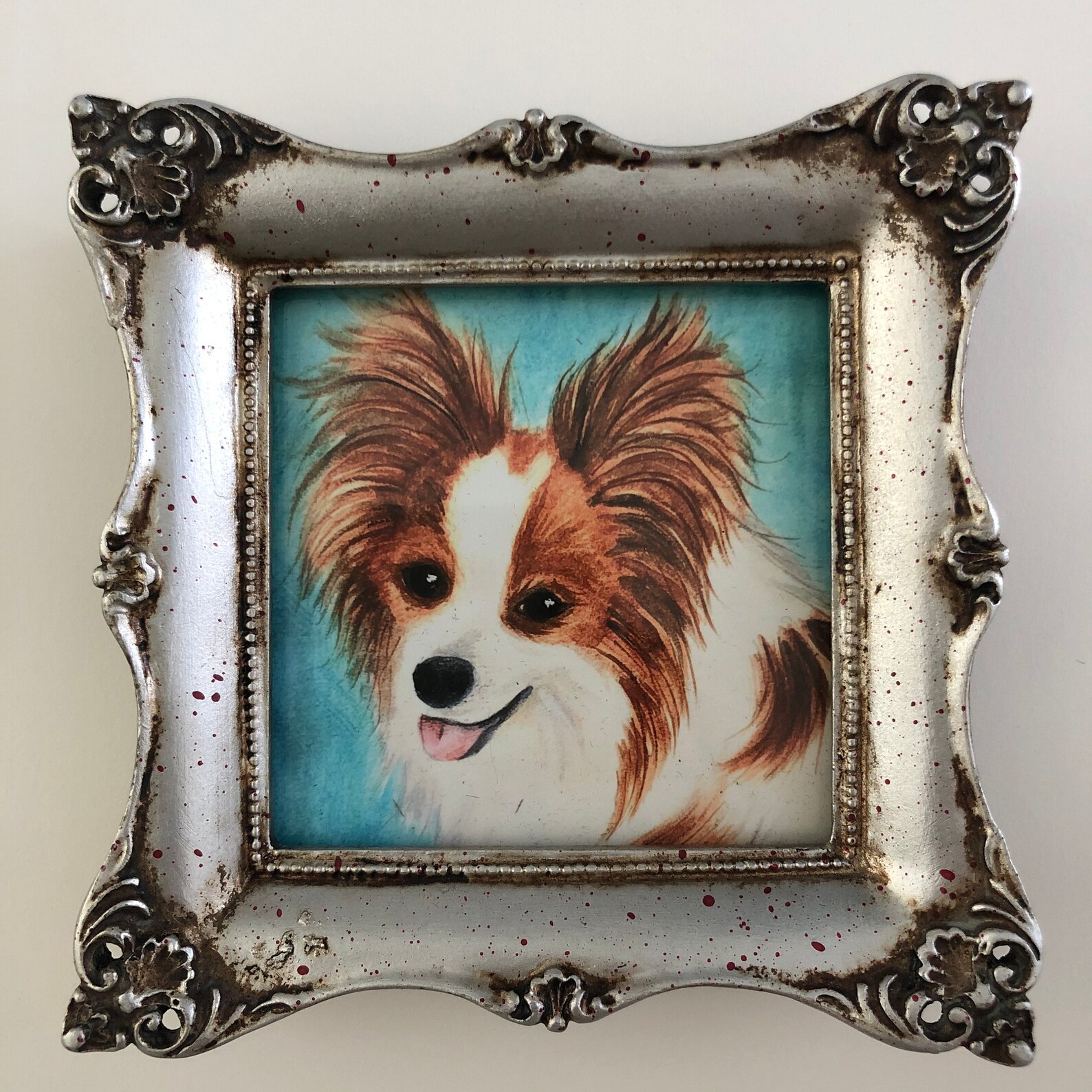 PAPILLON Framed Miniature Art Print Tiny Art Miniature | Etsy