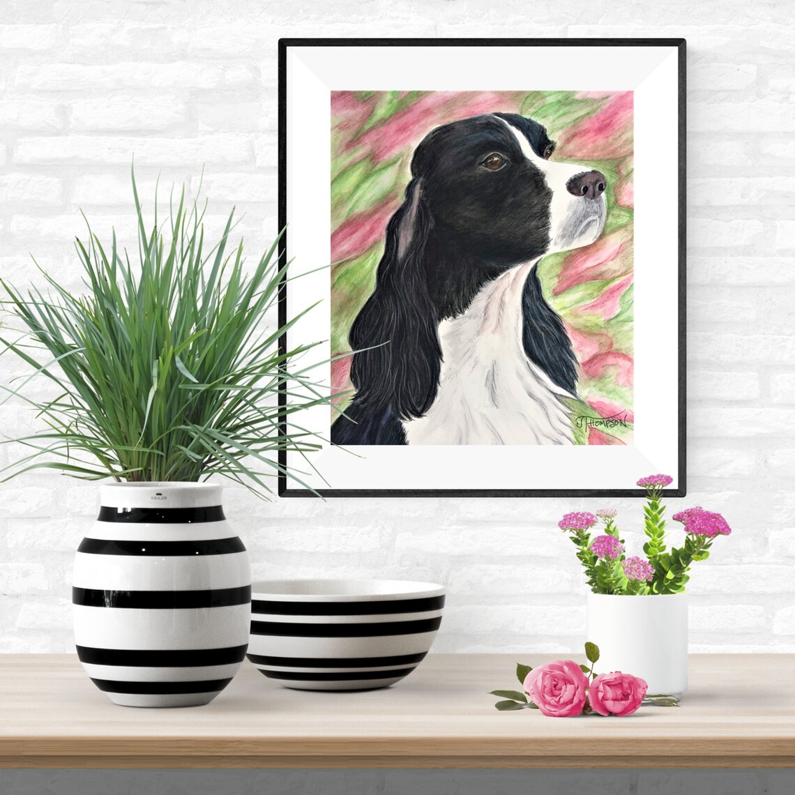 ENGLISH SPRINGER SPANIEL Art Original Watercolor Painting - Etsy