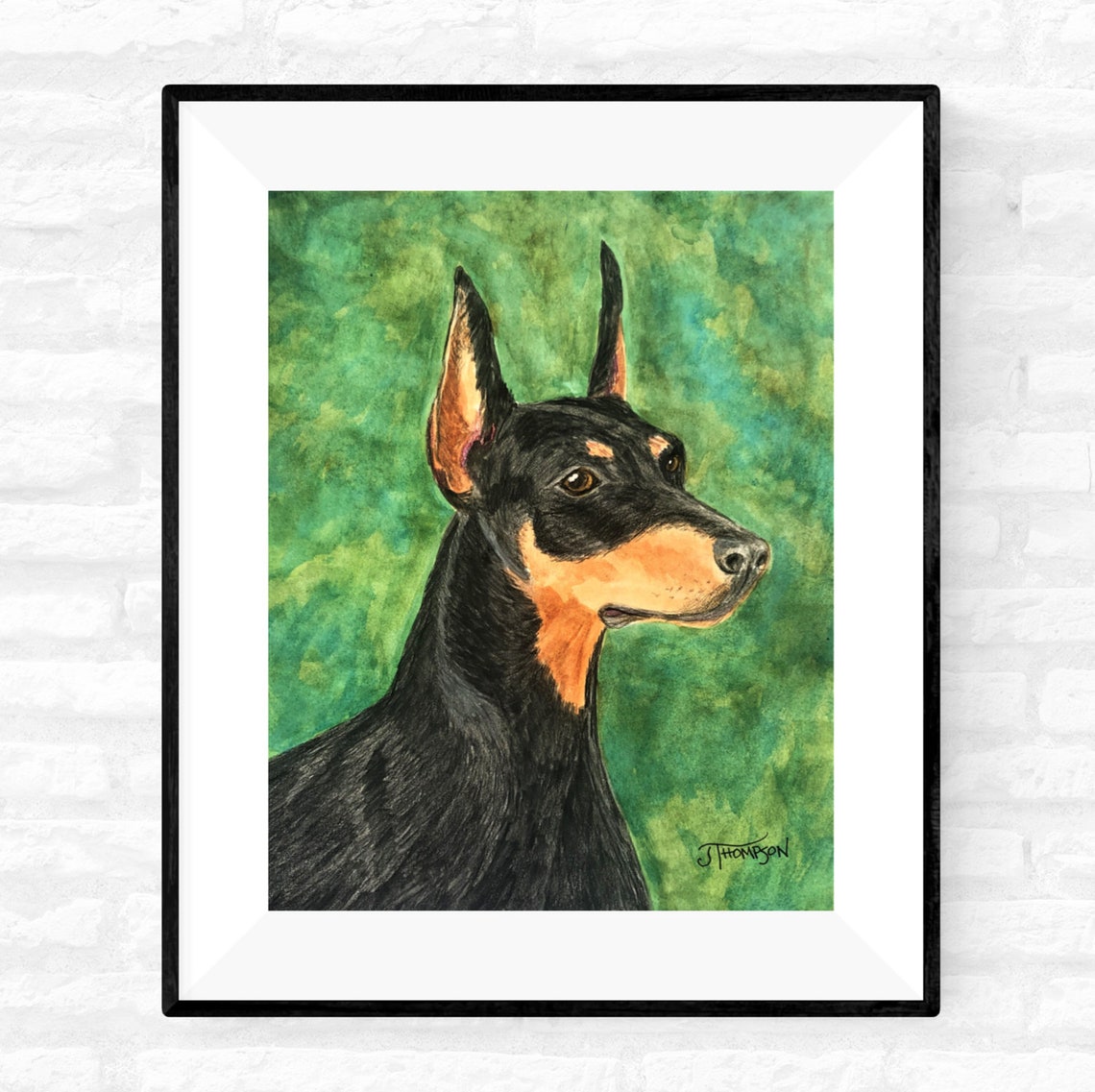 DOBERMAN PINSCHER Art Original Watercolor Painting OR - Etsy